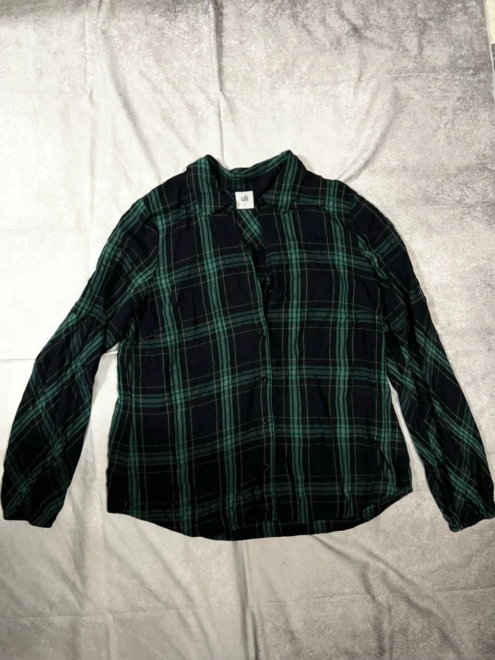 CAbi | Tops | Cabi Green And Black Plaid Buttonup Shirt | Poshmark